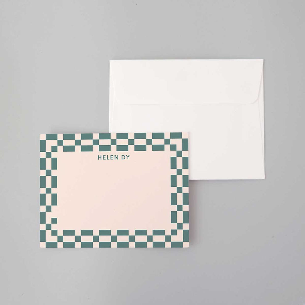 Modern Checkered Flat Notecard – Bloop Ph