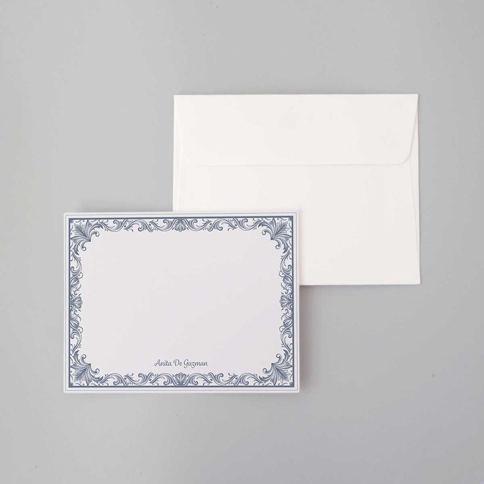 Victorian Border Flat Notecard – Bloop Ph